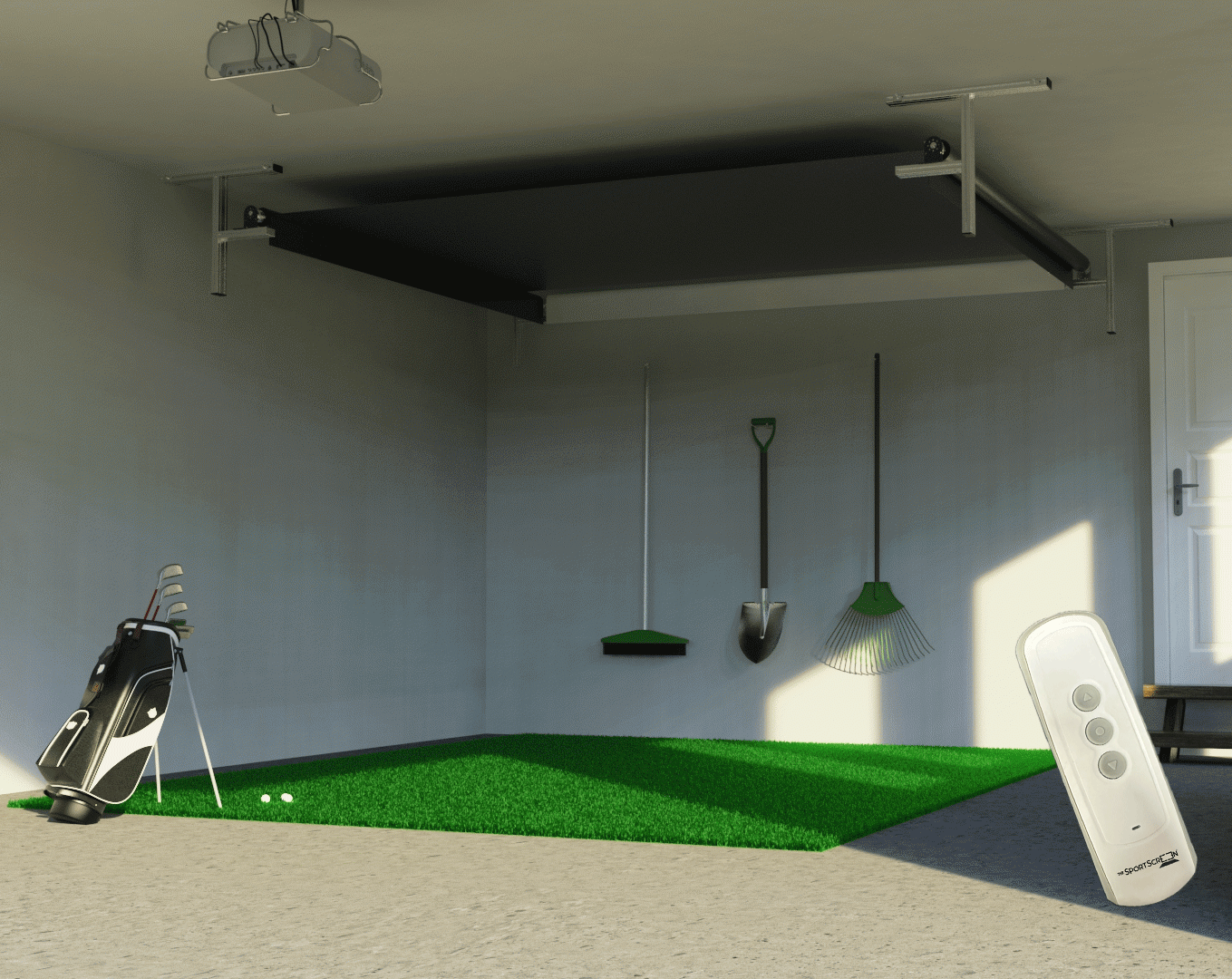 SportScreen Vanish Series Retractable Golf Enclosure | Garage Golf