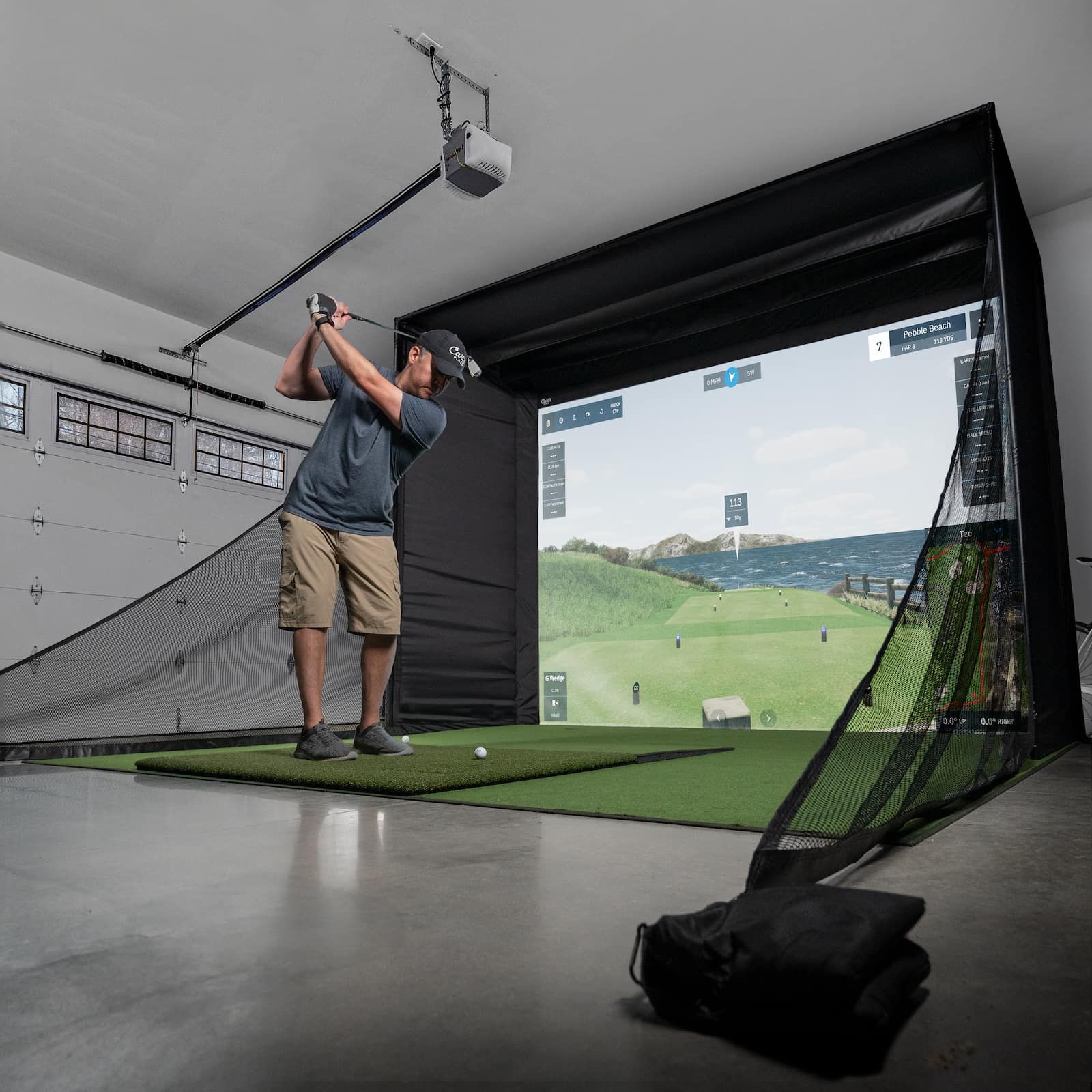 Carl's DIY Golf Enclosure Kit with Impact Screen | Garage Golf